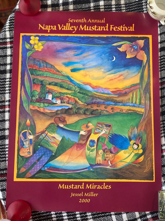 Vintage Napa Valley Mustard Festival Posters 2000 & 2008 - Etsy