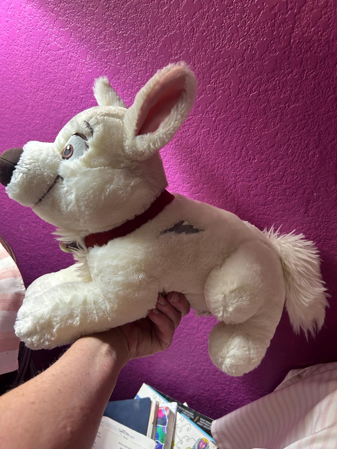 Bolt the Dog From Disney’s Aristocats Movie White Dog Brown Eyes, Soft ...