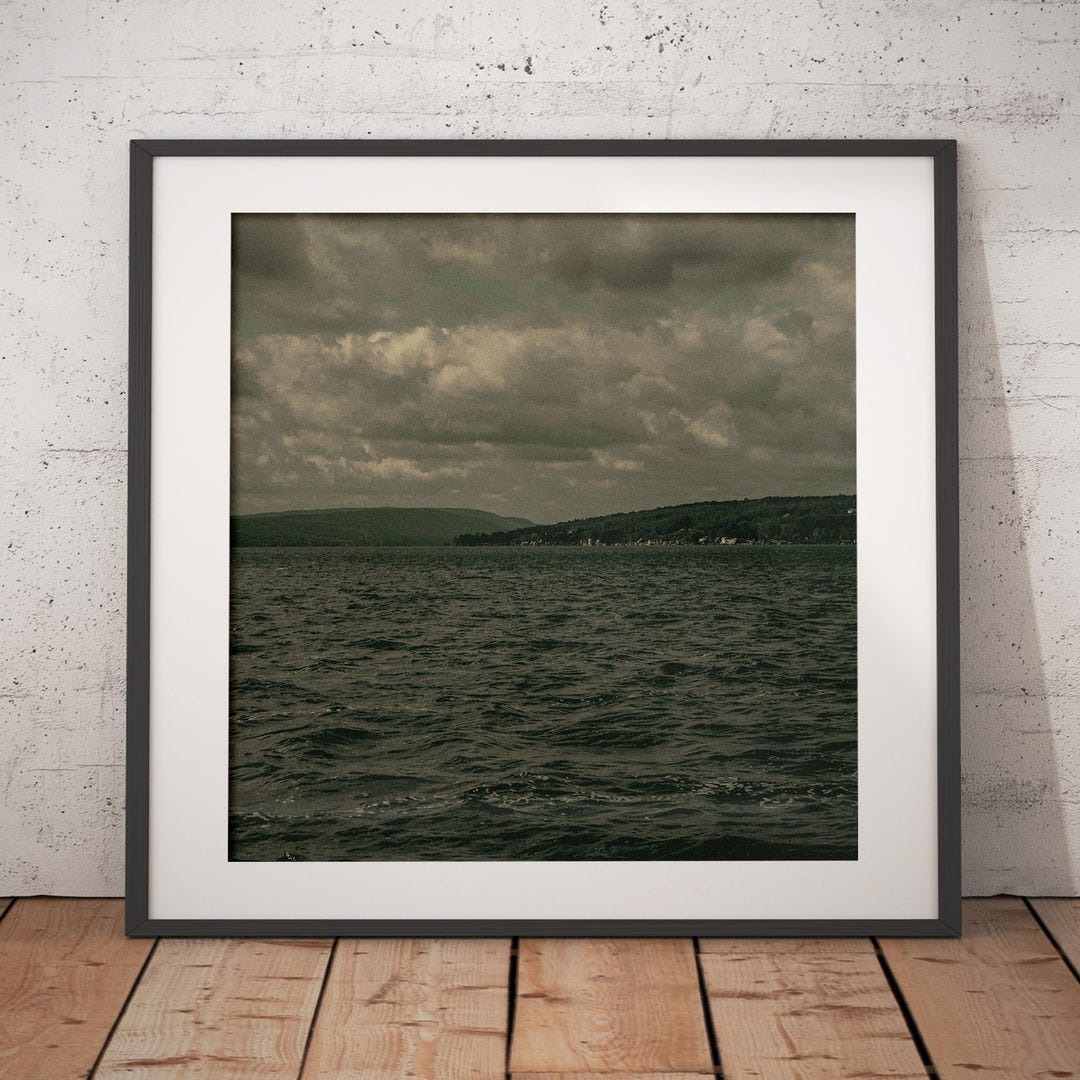 Moody Lake Landscape, Dark Cloudy Sky, Finger Lakes NY, Download ...