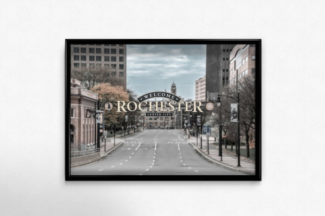 Rochester NY Welcome Sign Center City Rochester NY Poster - Etsy