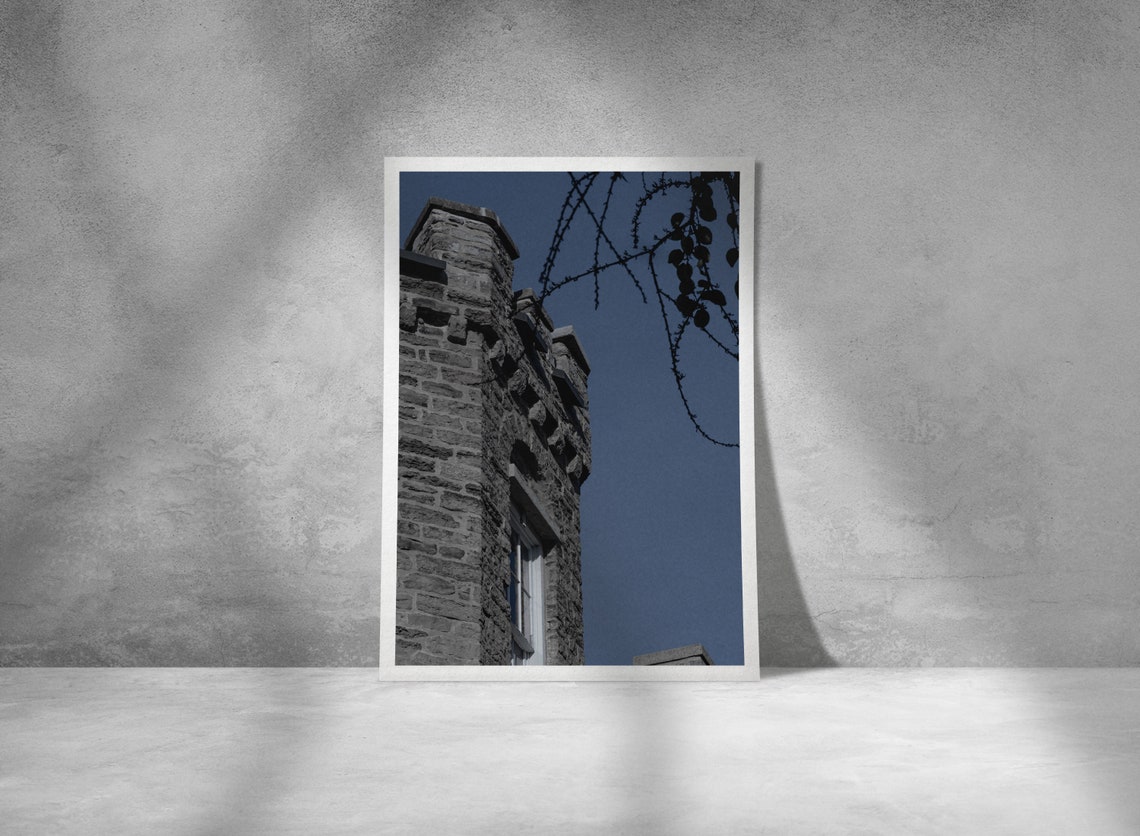 Castle Print, Black and White Wall Art, Castle Poster, Home Forest Boho ...