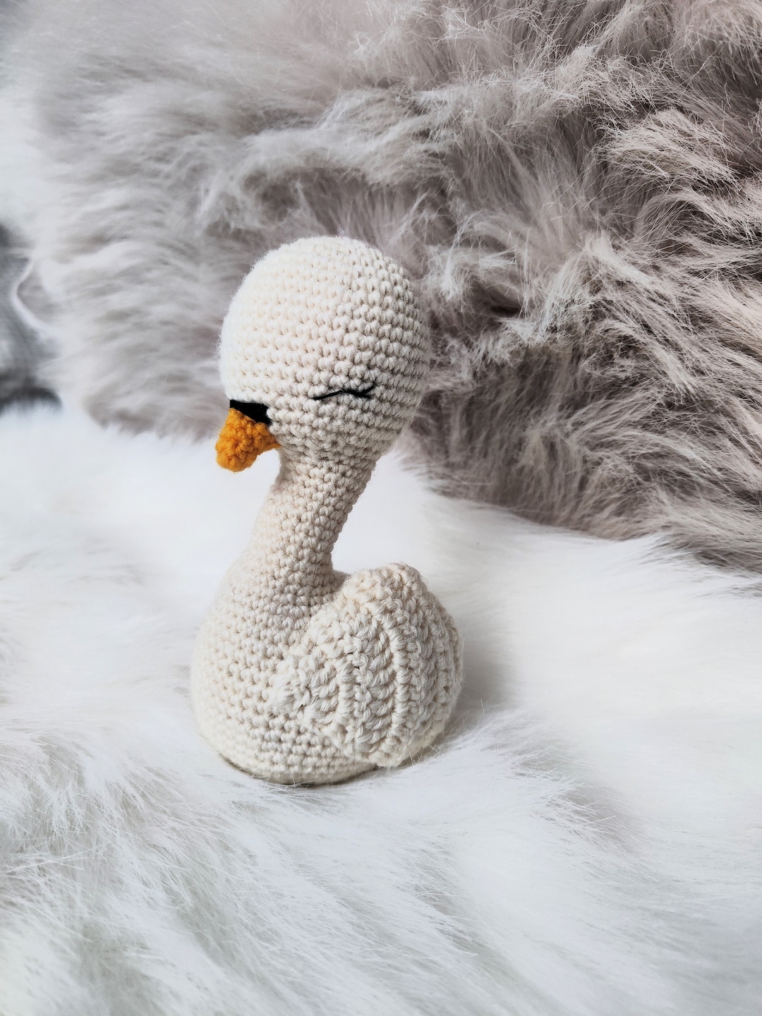 Crochet Amigurumi Swan, Crochet Pattern Swan, PDF, Crochet Stuffed ...