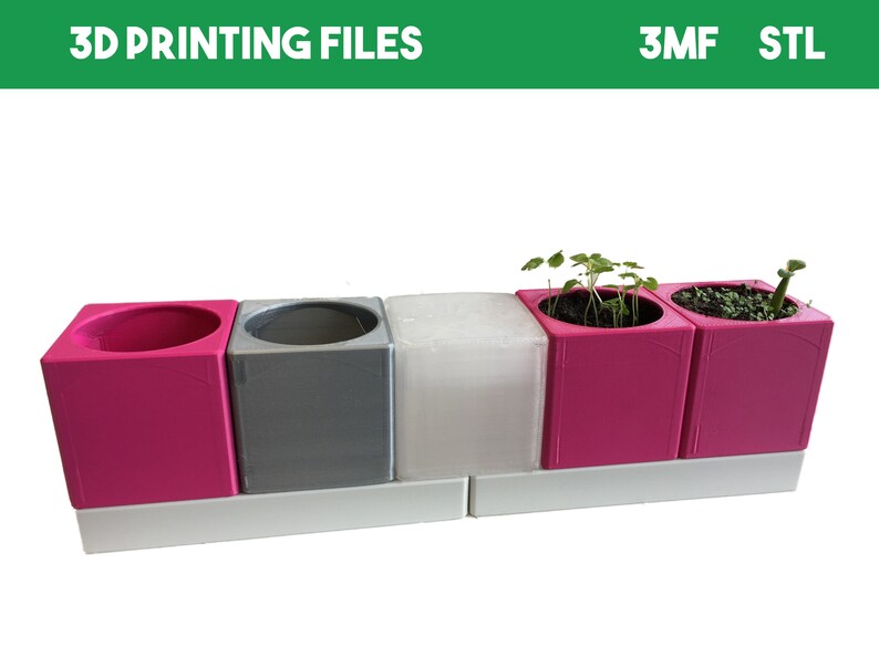 Planter Blocks 3D Print STL 3MF Digital File - Etsy