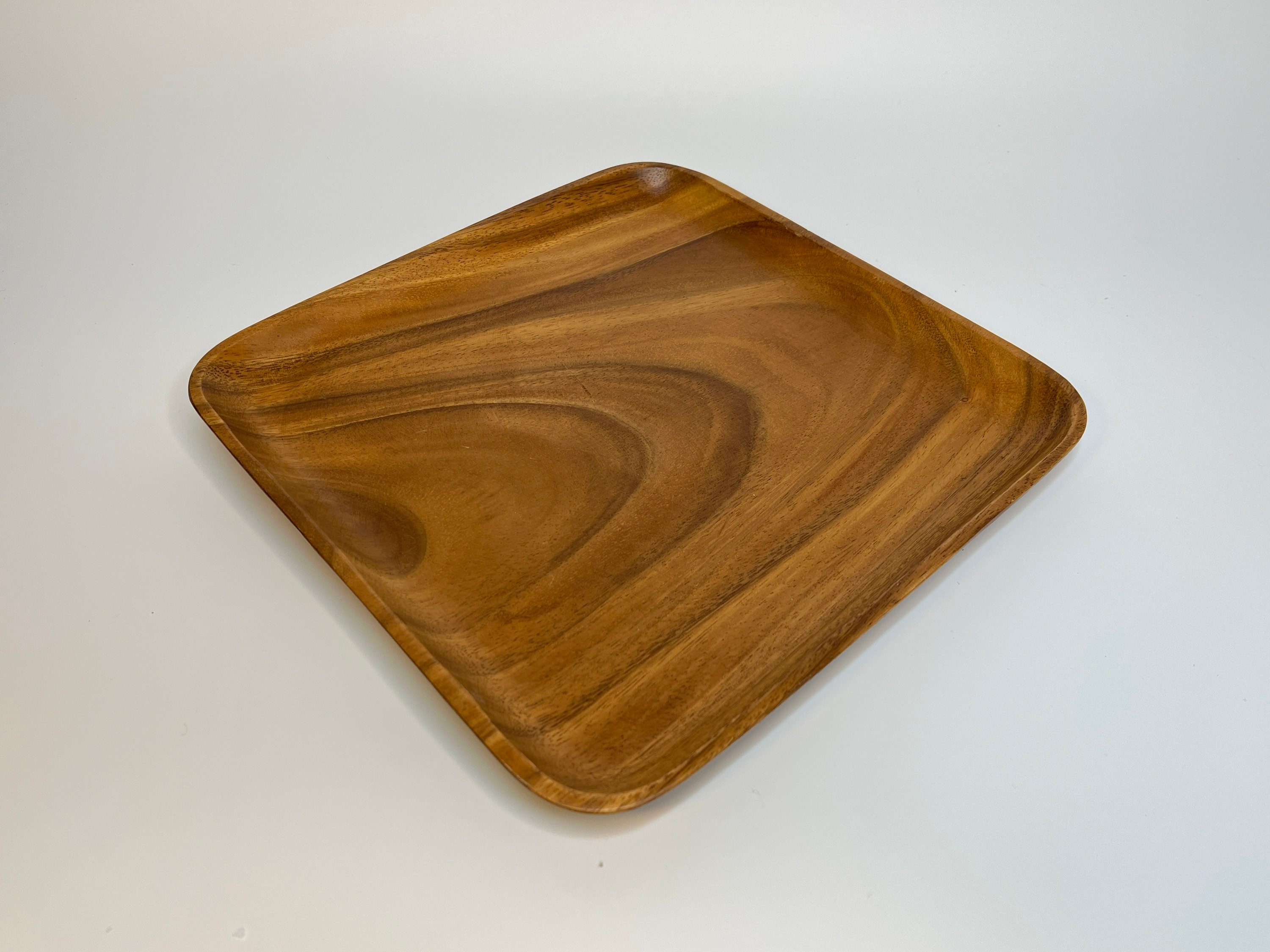 Vintage Teak Plates / Square Serving Platters / Mid Century Modern Teak ...