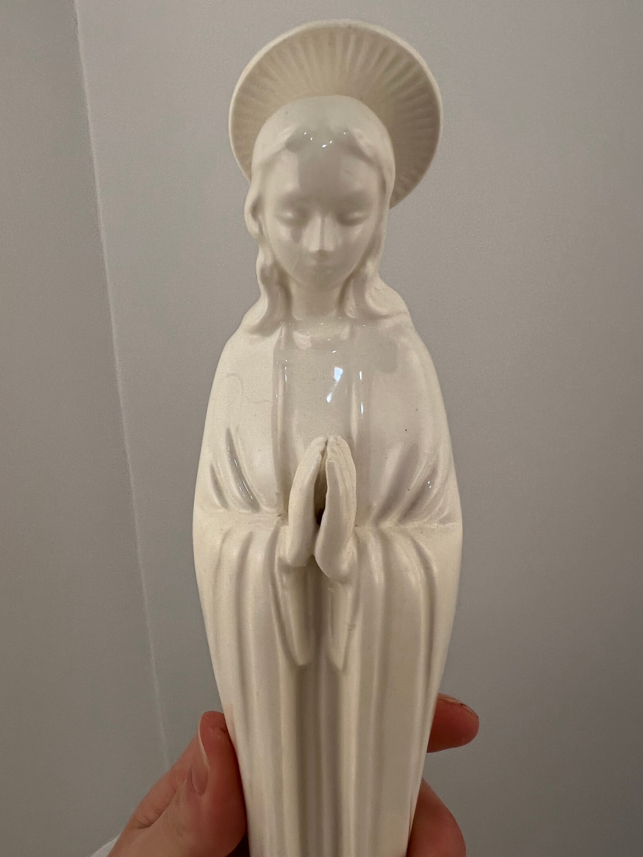 White Porcelain Virgin Mary - Etsy