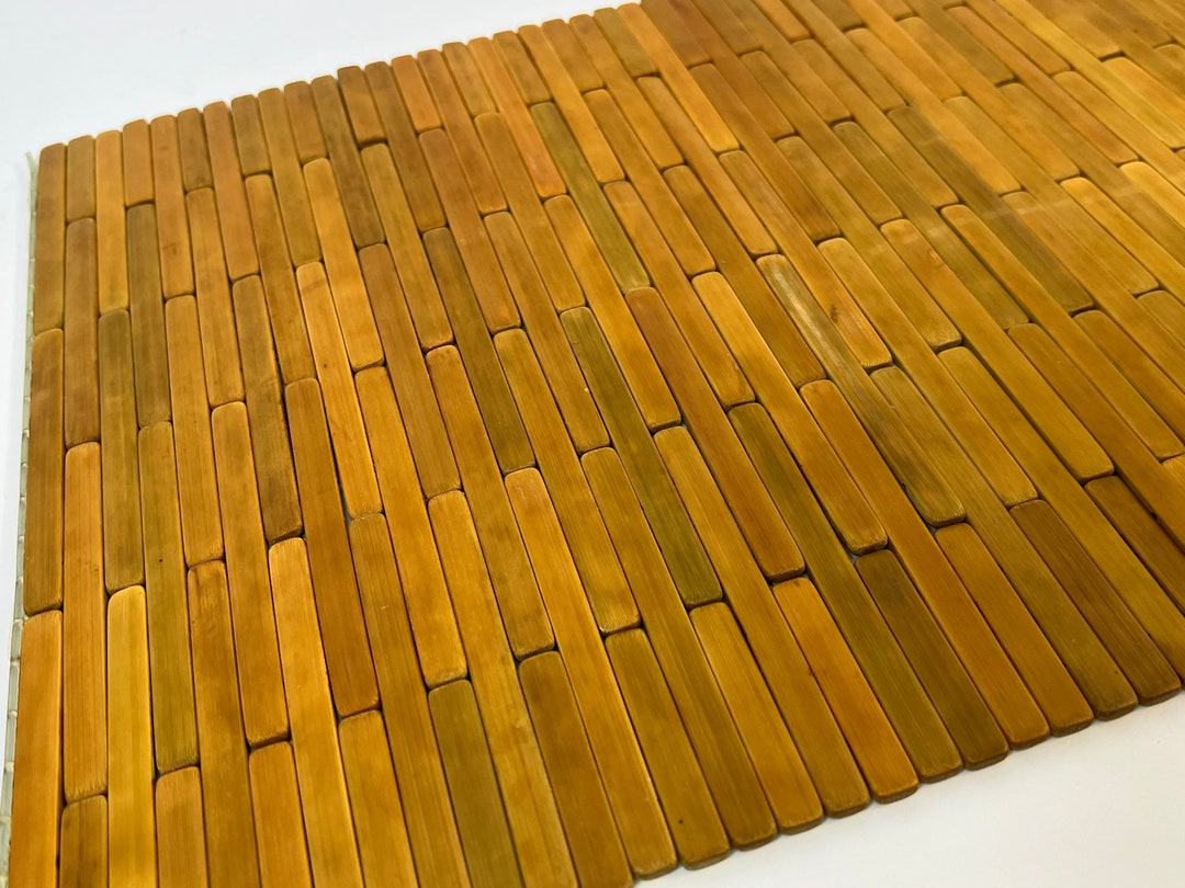 Wooden Rectangular Placemats, Geometric Woven Bamboo Tiles, Set of 4 - Etsy