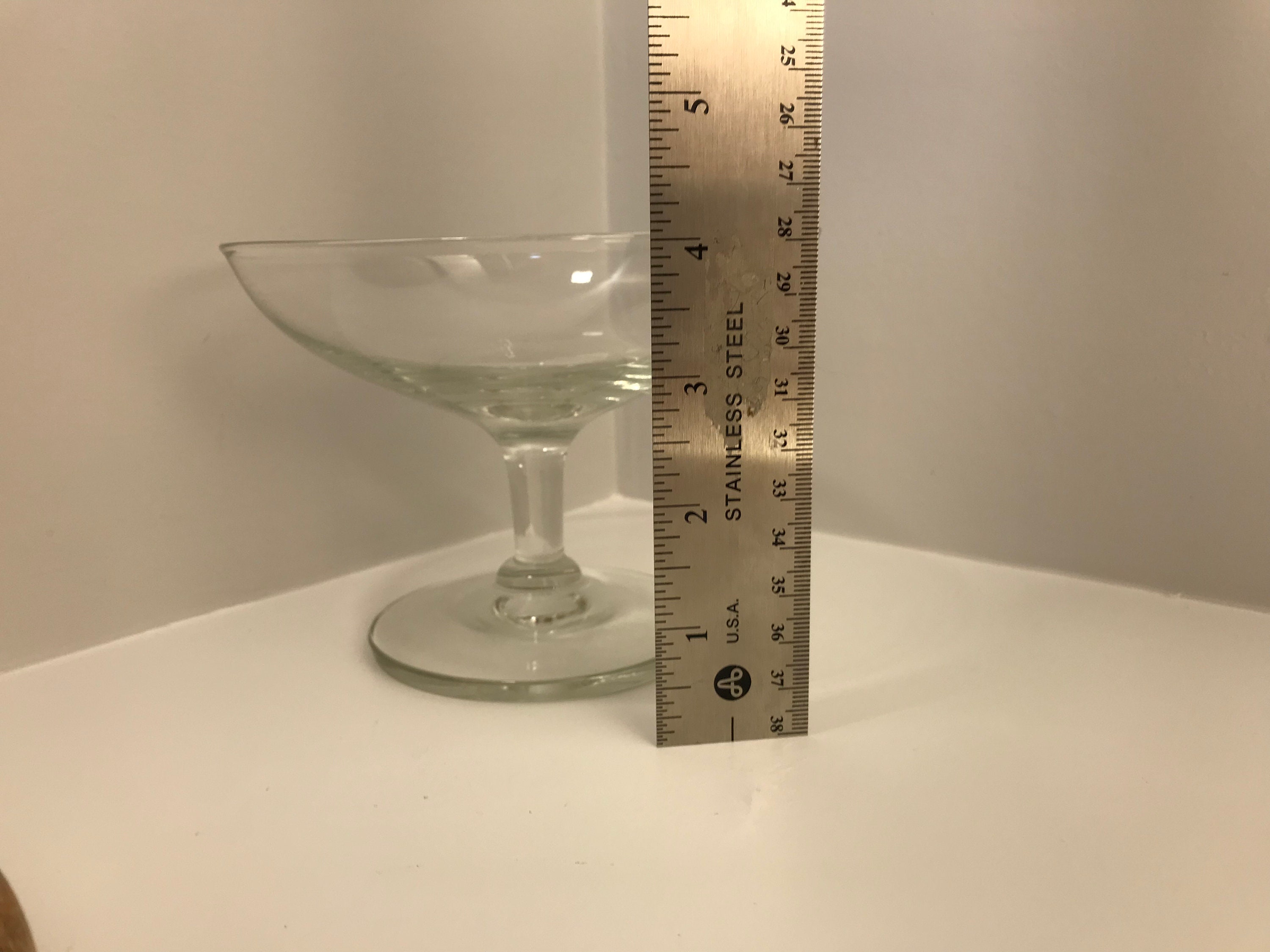 Crystal Candy Dish, Tall Hand Blown Vessel With Pedestal, Unmarked ...