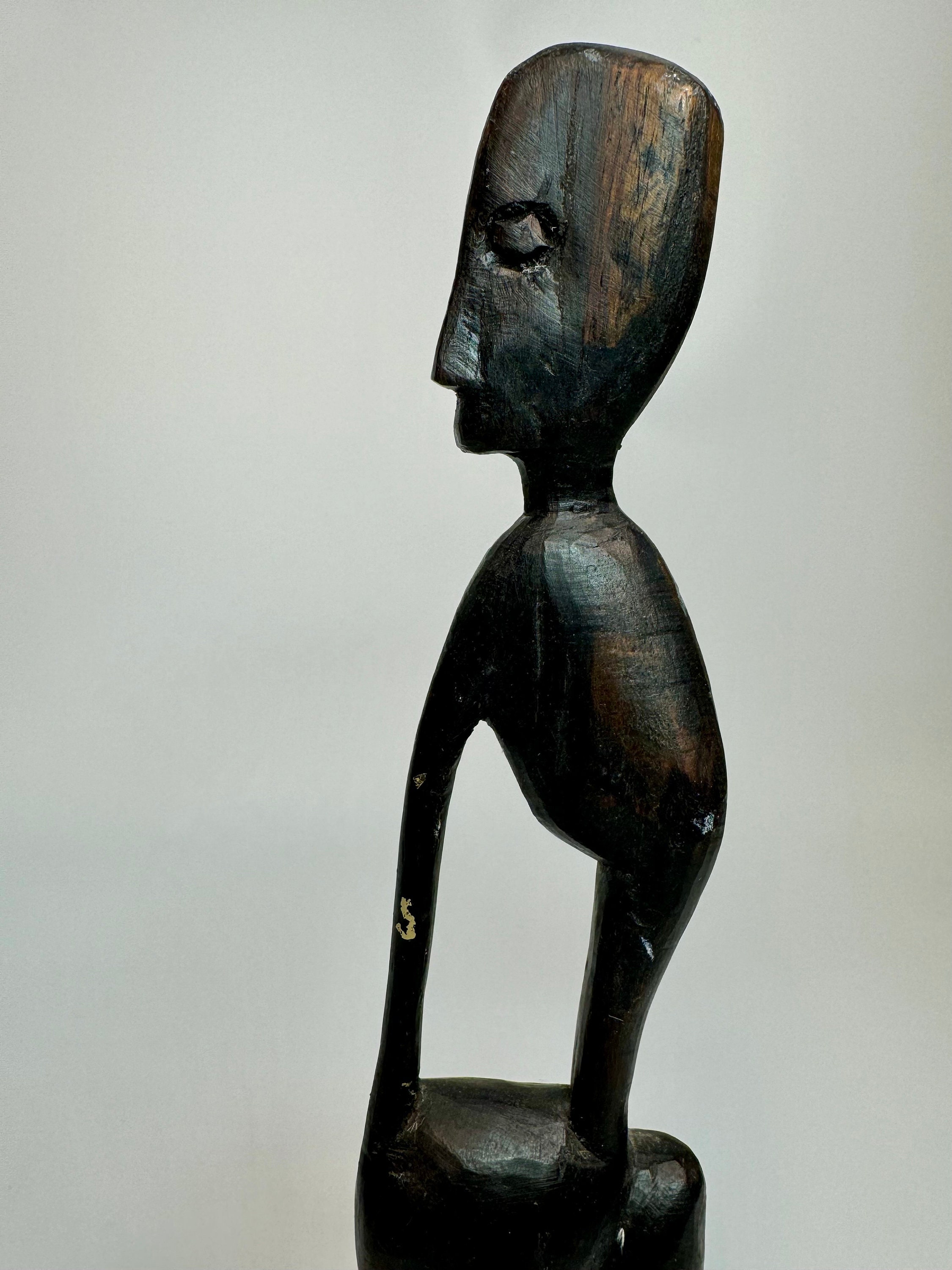 Makonde Totem, Stacked Human and Animal Forms, Mid Century Modernist ...