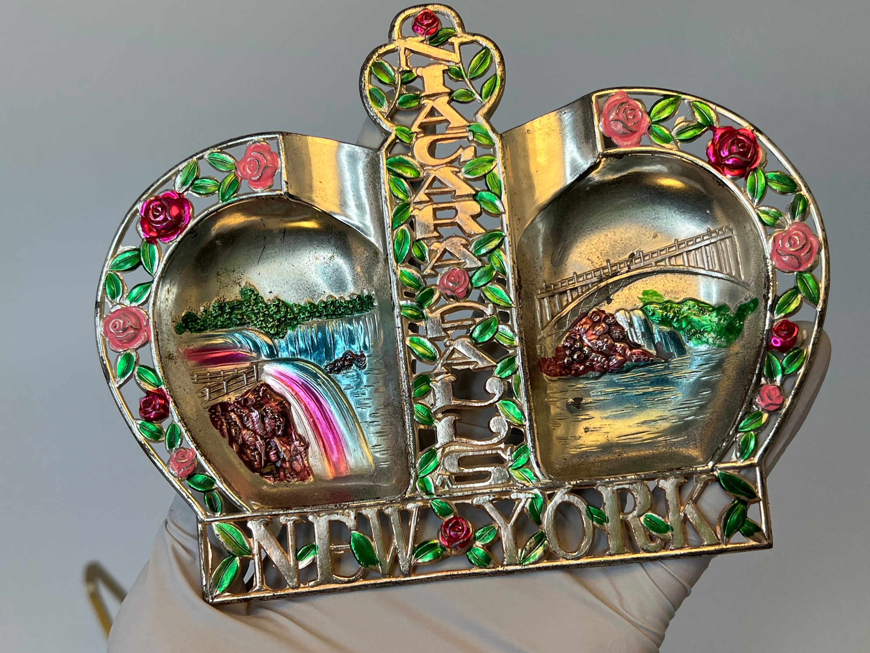 Niagara Falls Metal Souvenir Ashtray or Trinket Dish Vintage - Etsy
