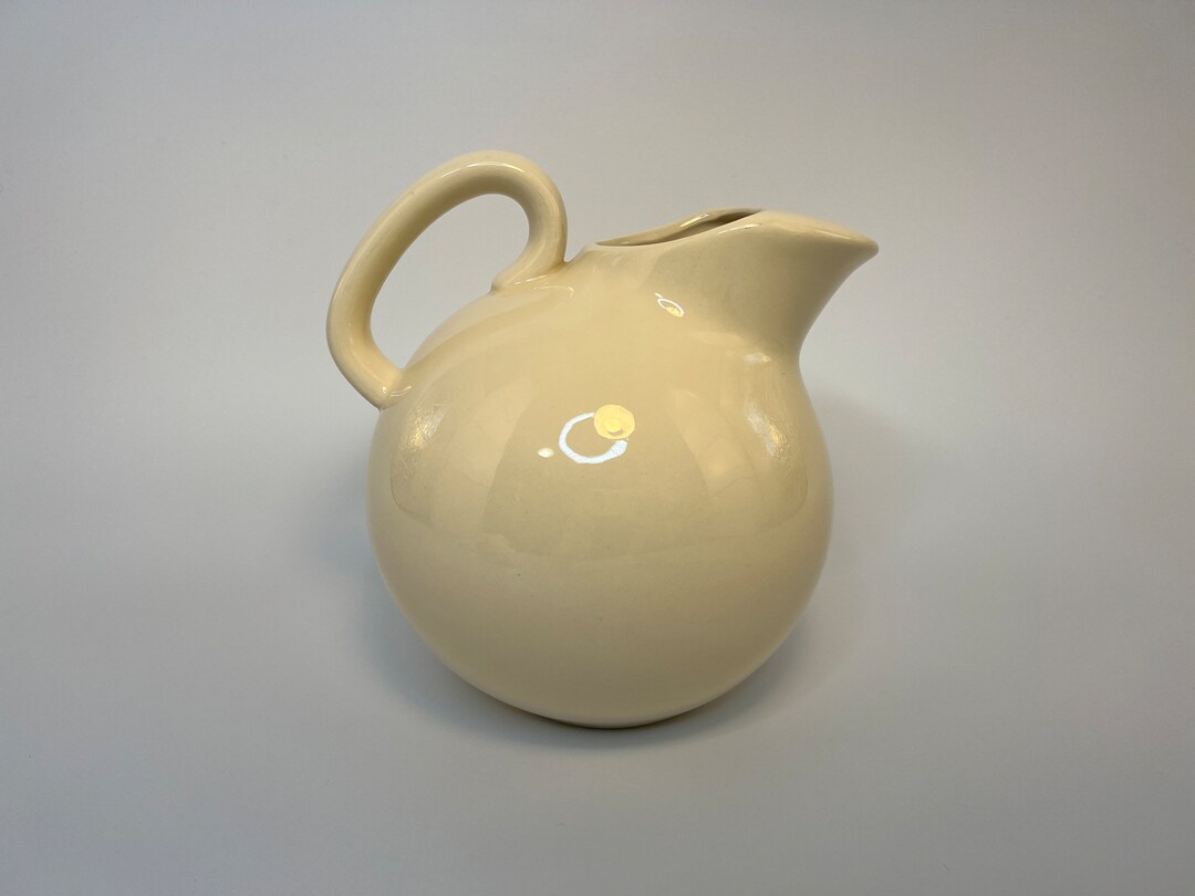 Mid Century Fiesta Harlequin Ball Pitcher in Cream, Fiesta Ware ...