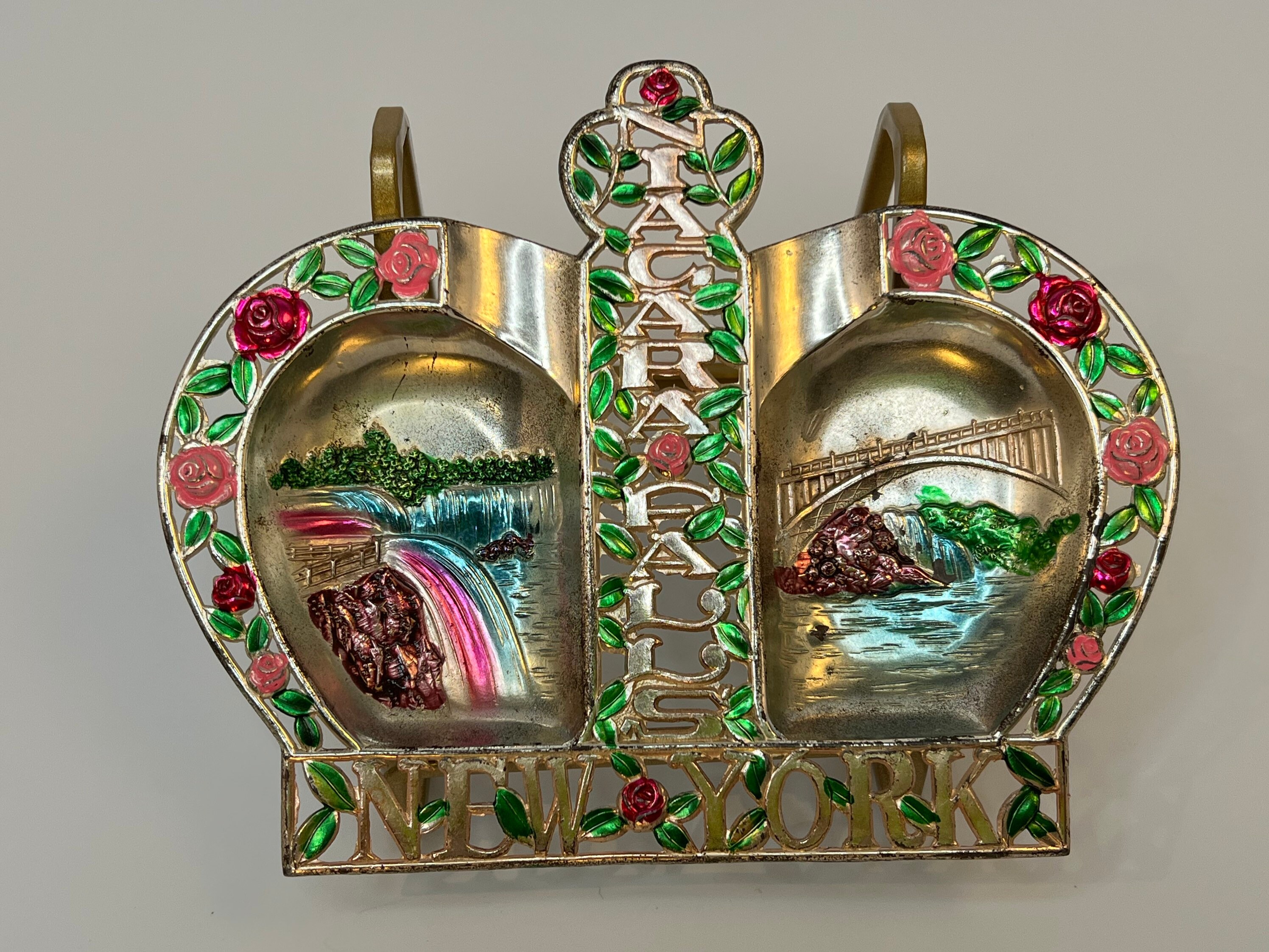 Niagara Falls Metal Souvenir Ashtray or Trinket Dish Vintage - Etsy
