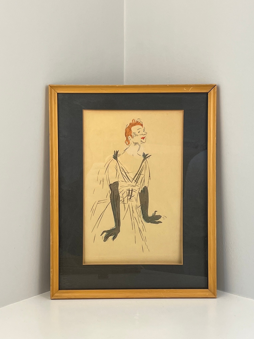 Vintage TOULOUSE LAUTREC Lithograph Print, 10x13 Yvette Guilbert ...