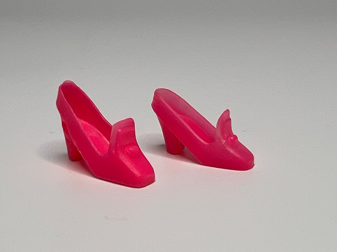 Barbie Vintage Pink Francie Pilgrim Heels, Made in Taiwan, Closed-toe ...