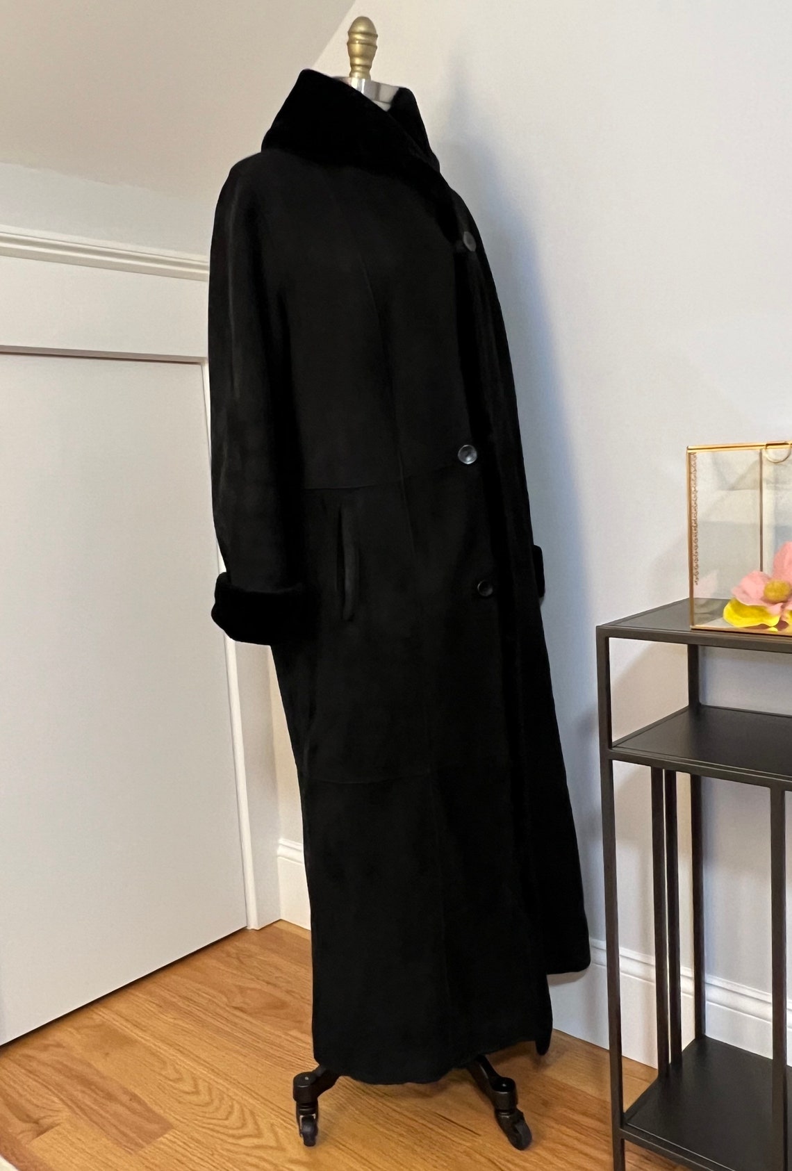 Genuine Sheepskin Shearling Long Winter Coat Vintage Womens - Etsy