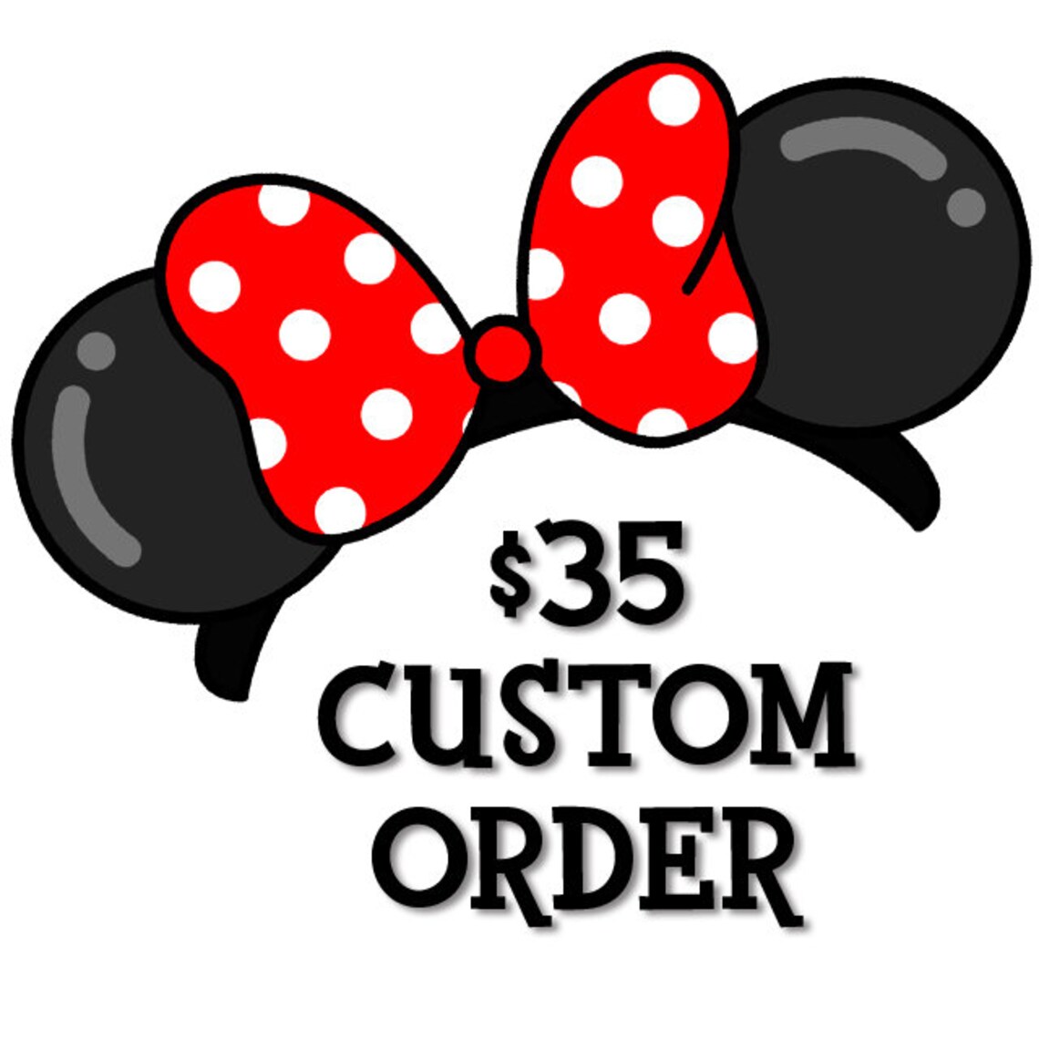 Custom Mickey and Minnie Mouse Ears - Etsy