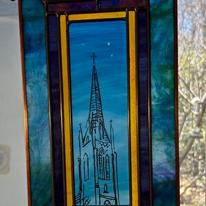 Handmade Stained Glass With Painted Details, Framed in Copper/ Window ...