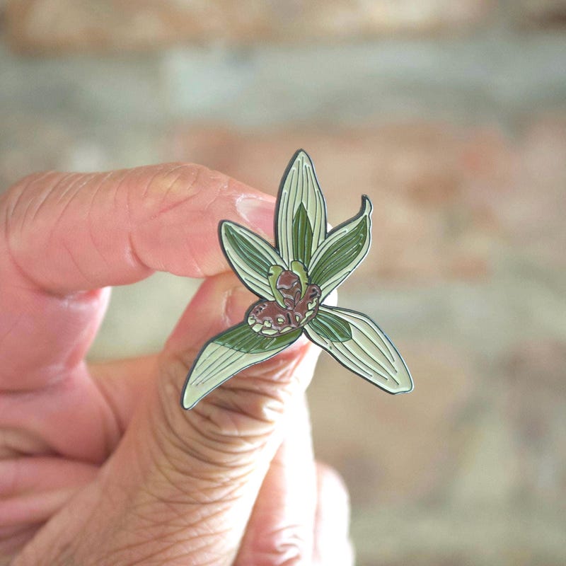 Orchid Lapel Pin - Etsy