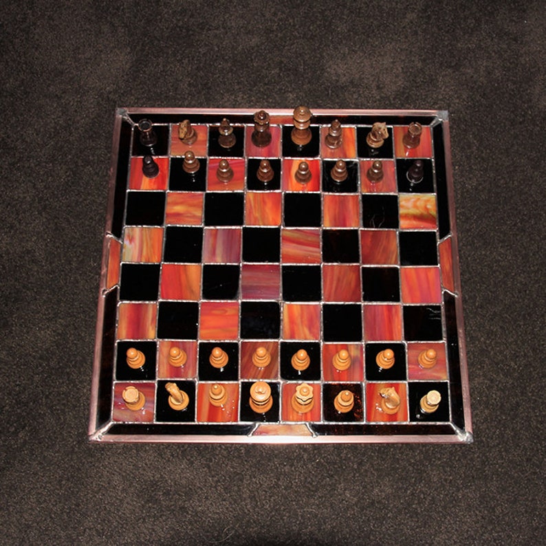 Stained Glass Chess Board - Etsy