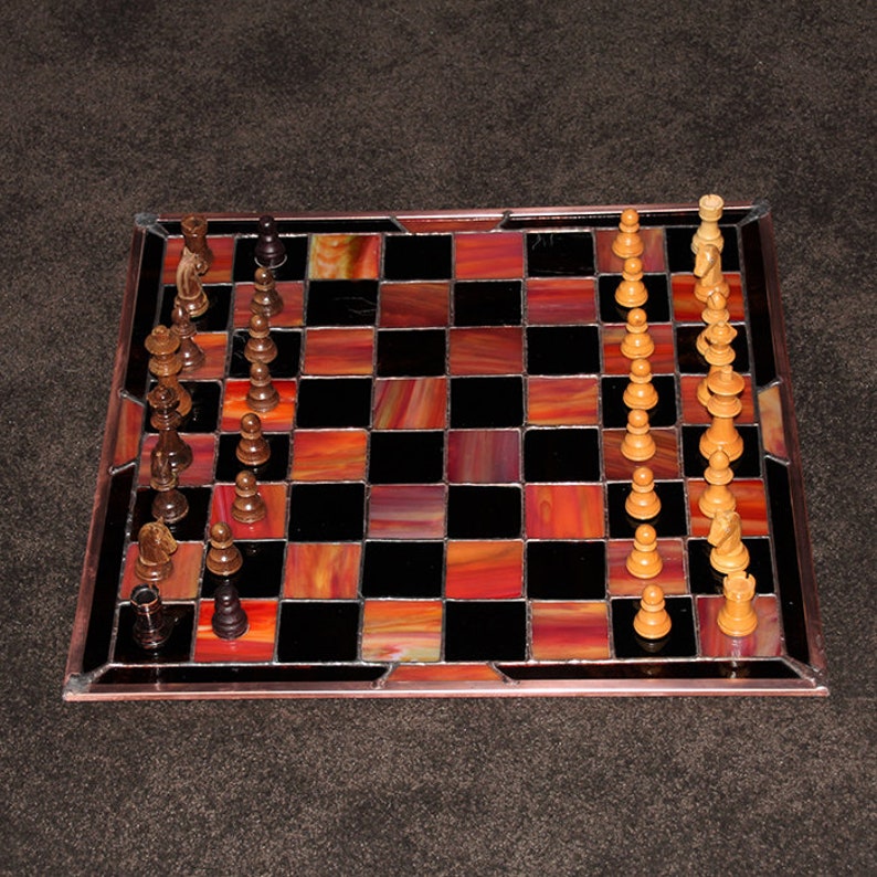 Stained Glass Chess Board - Etsy