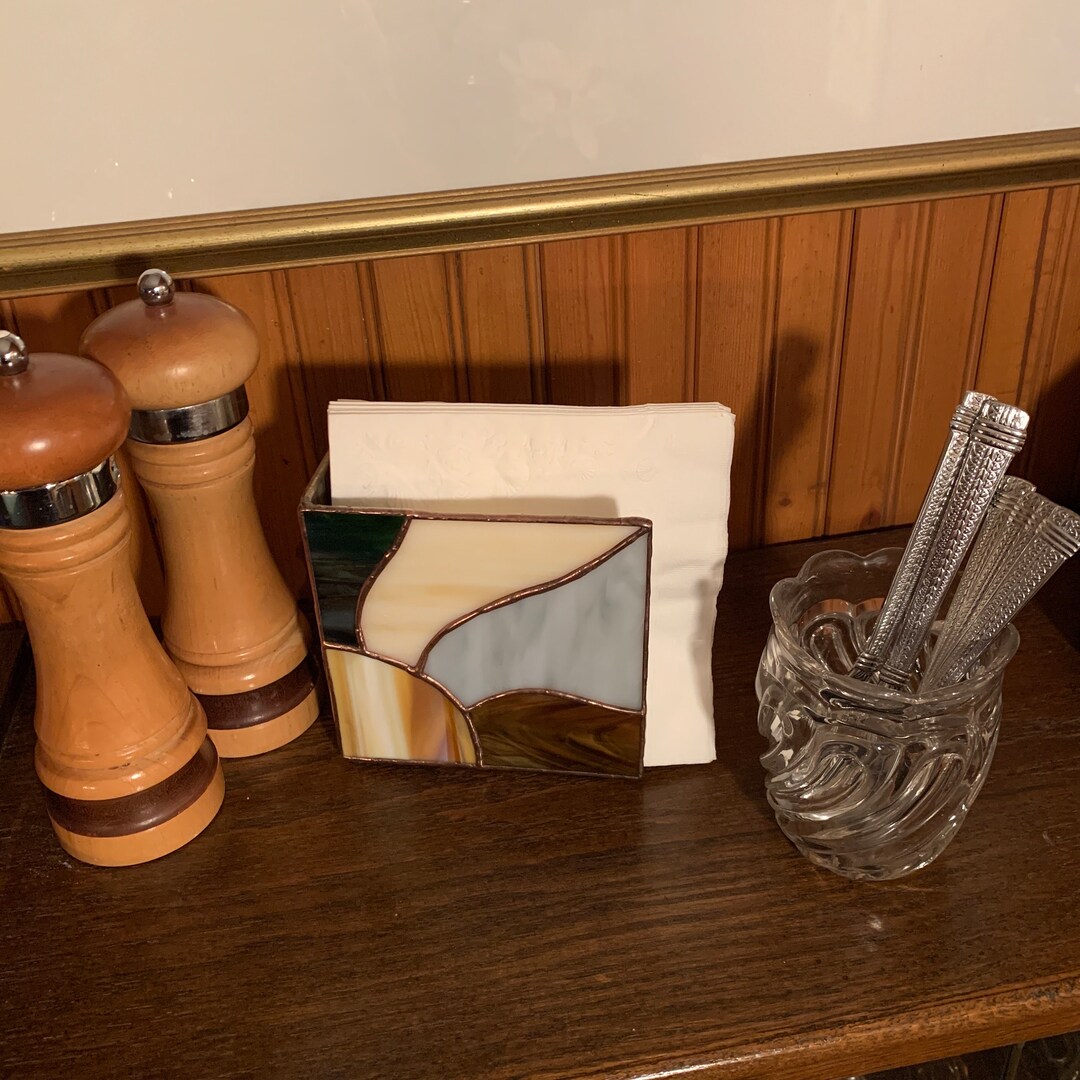 Stained Glass Napkin Holder - Etsy