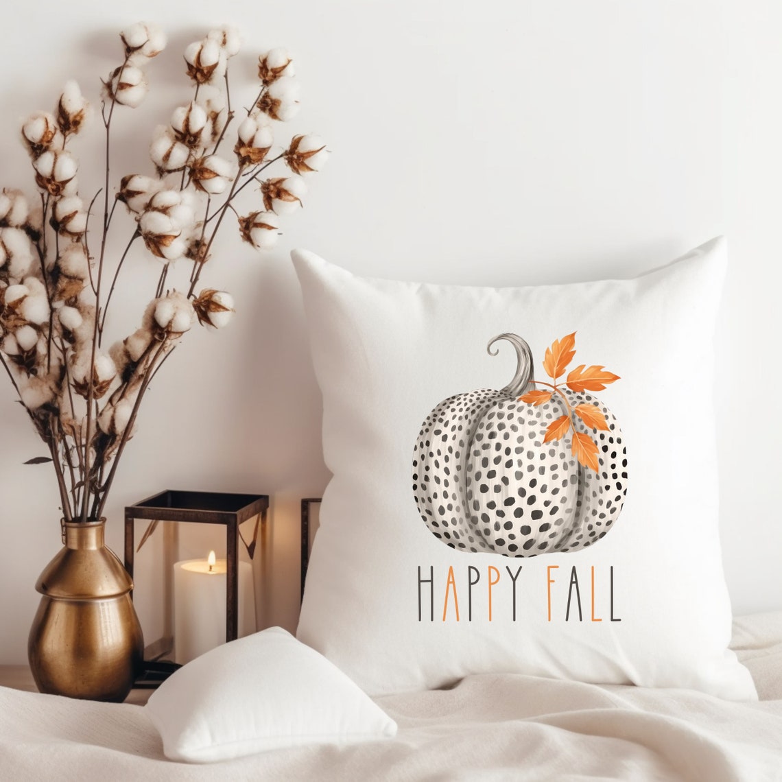 Happy Fall PNG, Pumpkin Season, Spotted Pumpkin, Grey Pumpkin PNG ...
