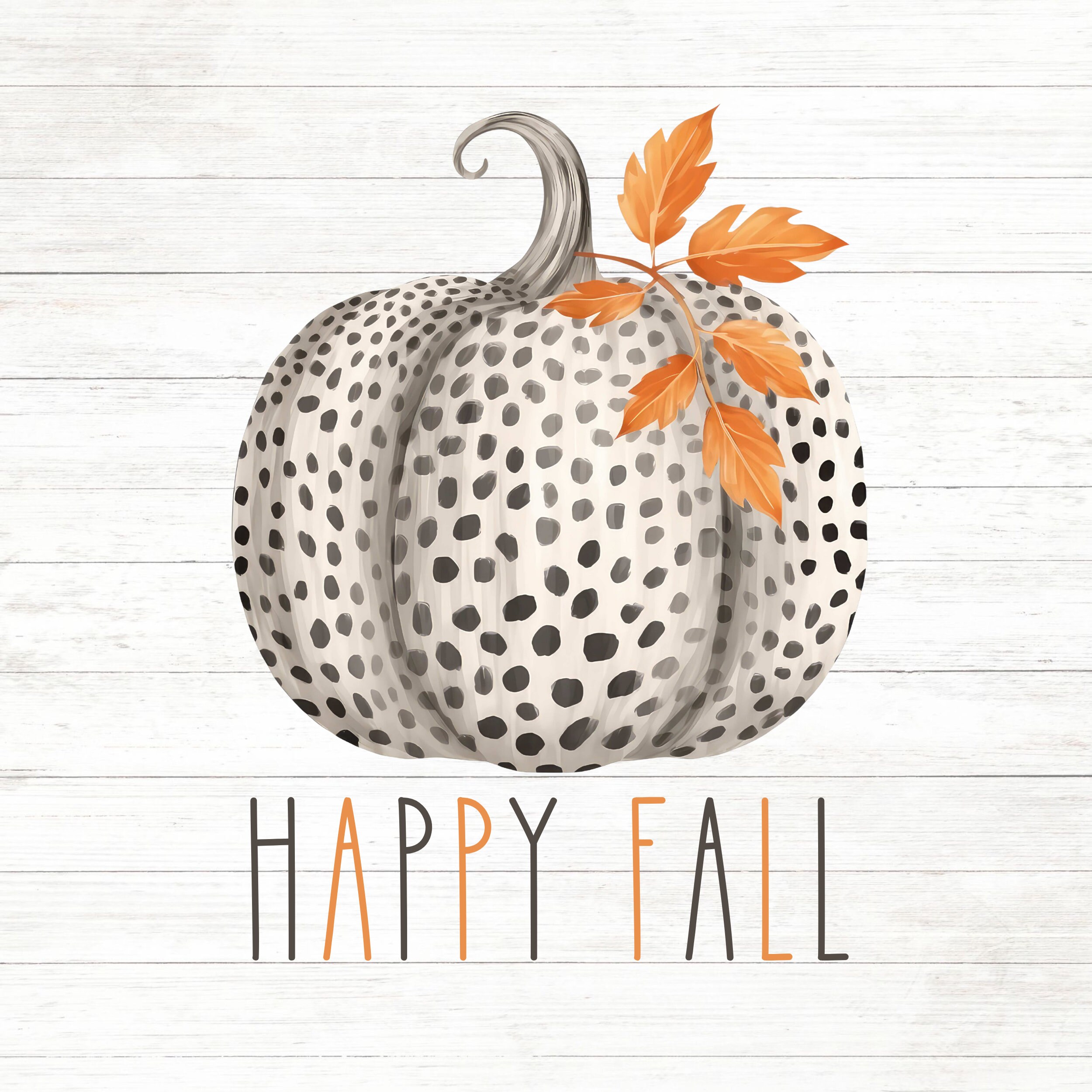 Happy Fall PNG, Pumpkin Season, Spotted Pumpkin, Grey Pumpkin PNG ...