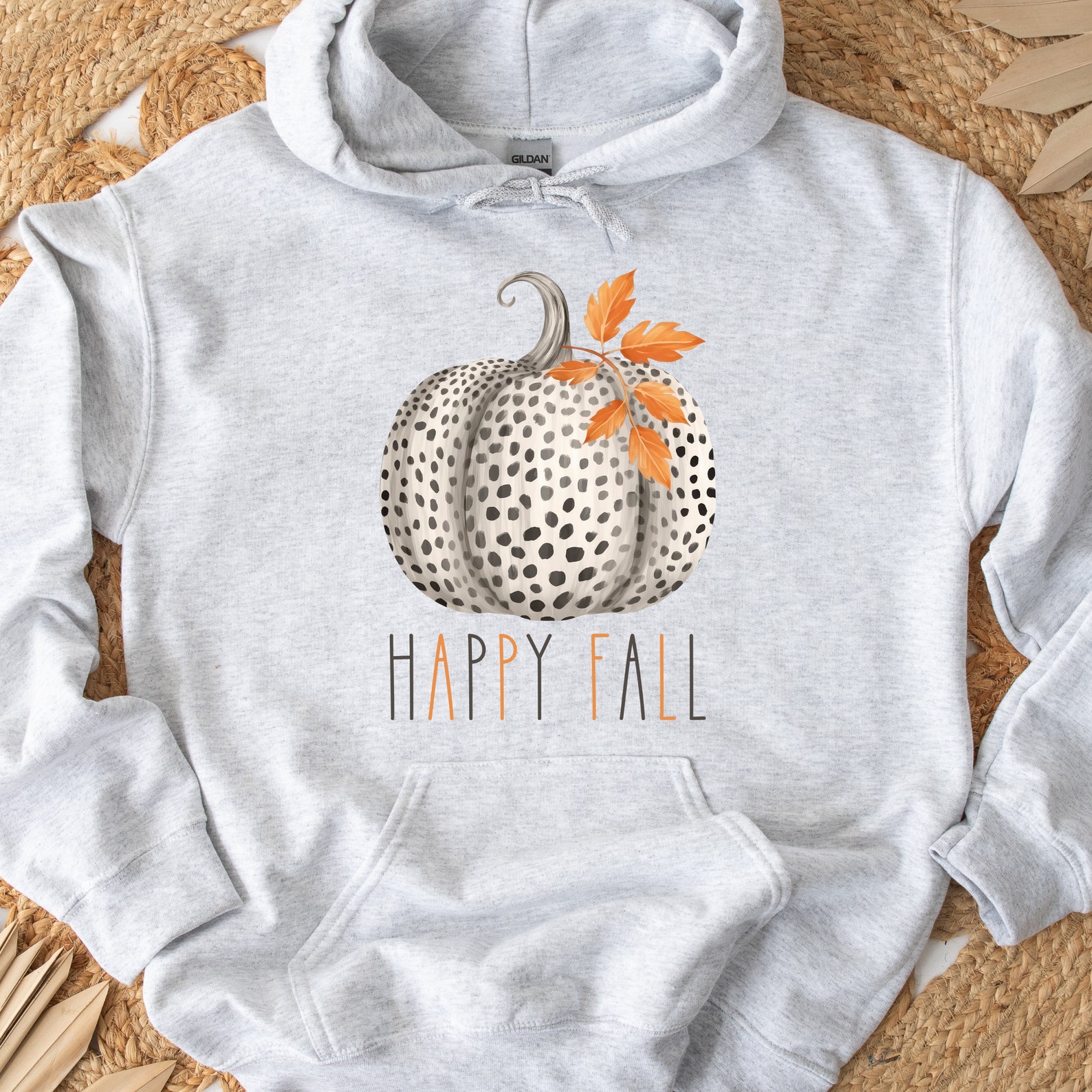 Happy Fall PNG, Pumpkin Season, Spotted Pumpkin, Grey Pumpkin PNG ...