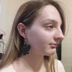 Moth Man Perler Bead Earrings - Etsy
