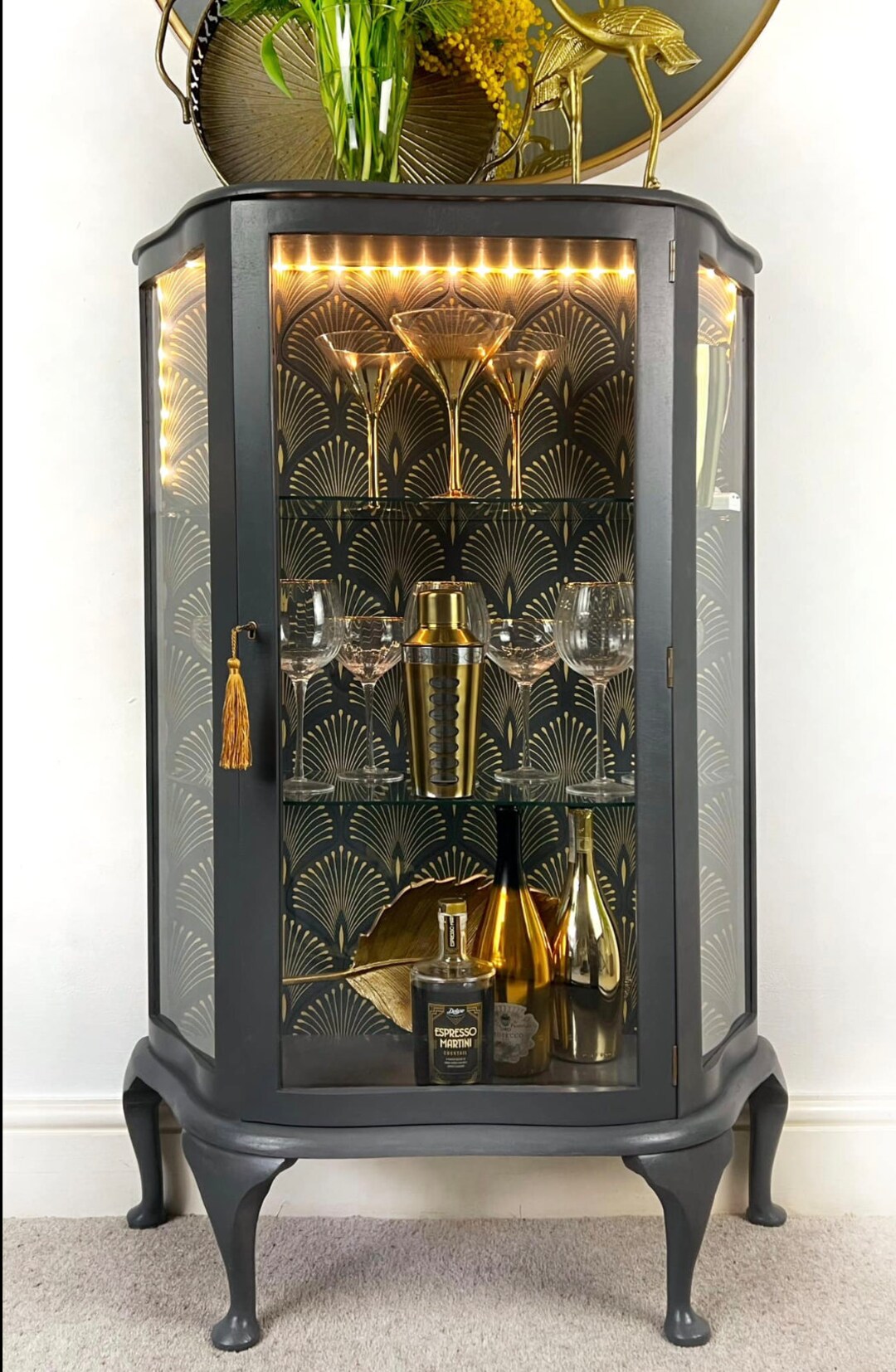 Cocktail art Deco Style Drinks Cabinet in Stock - Etsy UK