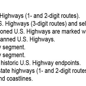 Unique Highway Map Showing the Current and Historic System of U.S ...