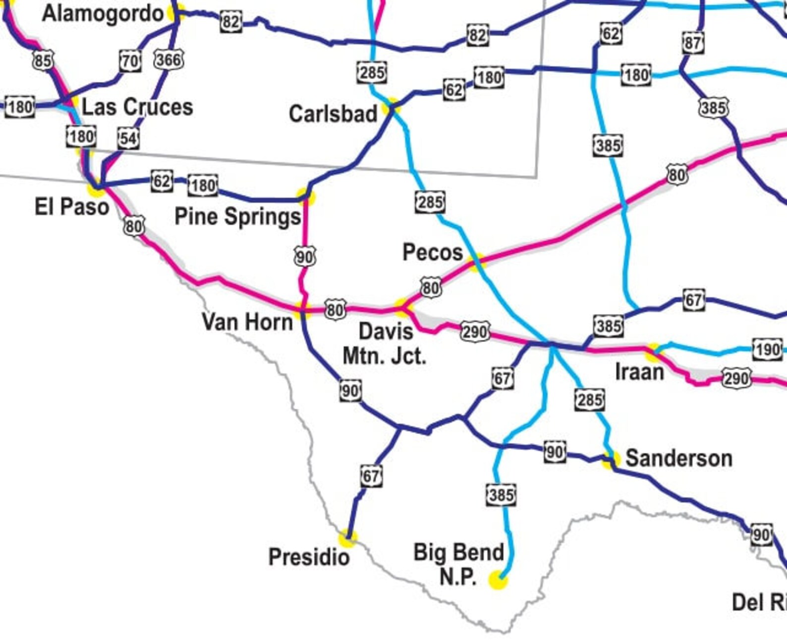 Unique Highway Map Showing the Current and Historic System of U.S ...