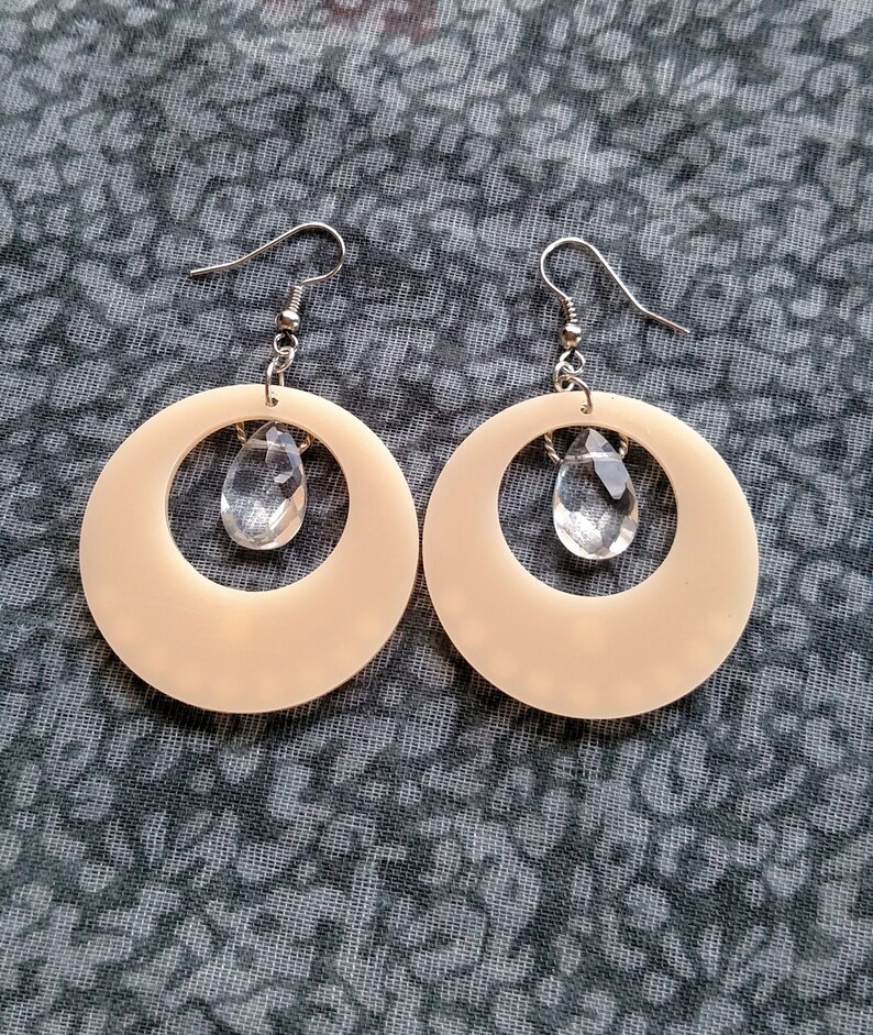 Nude Shade Bedazzled Sparkling Sequins Bling Disc Earrings - Etsy
