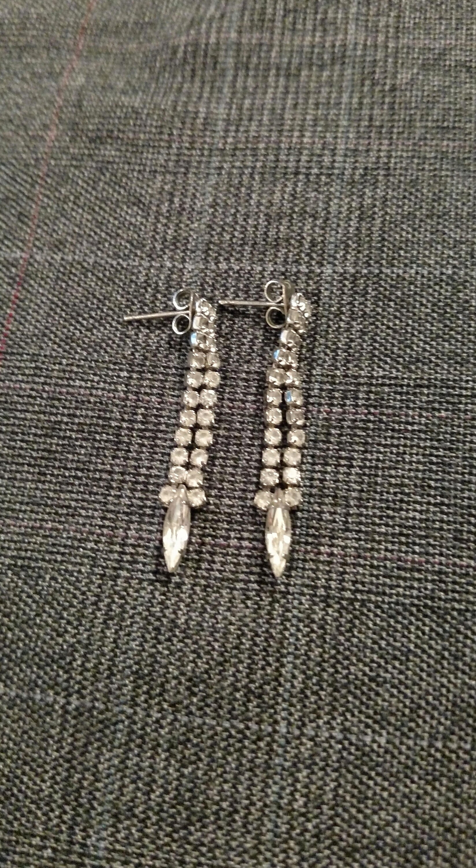 Original Vintage Prom Wedding Formal Earrings With Rainbow Sparkling ...