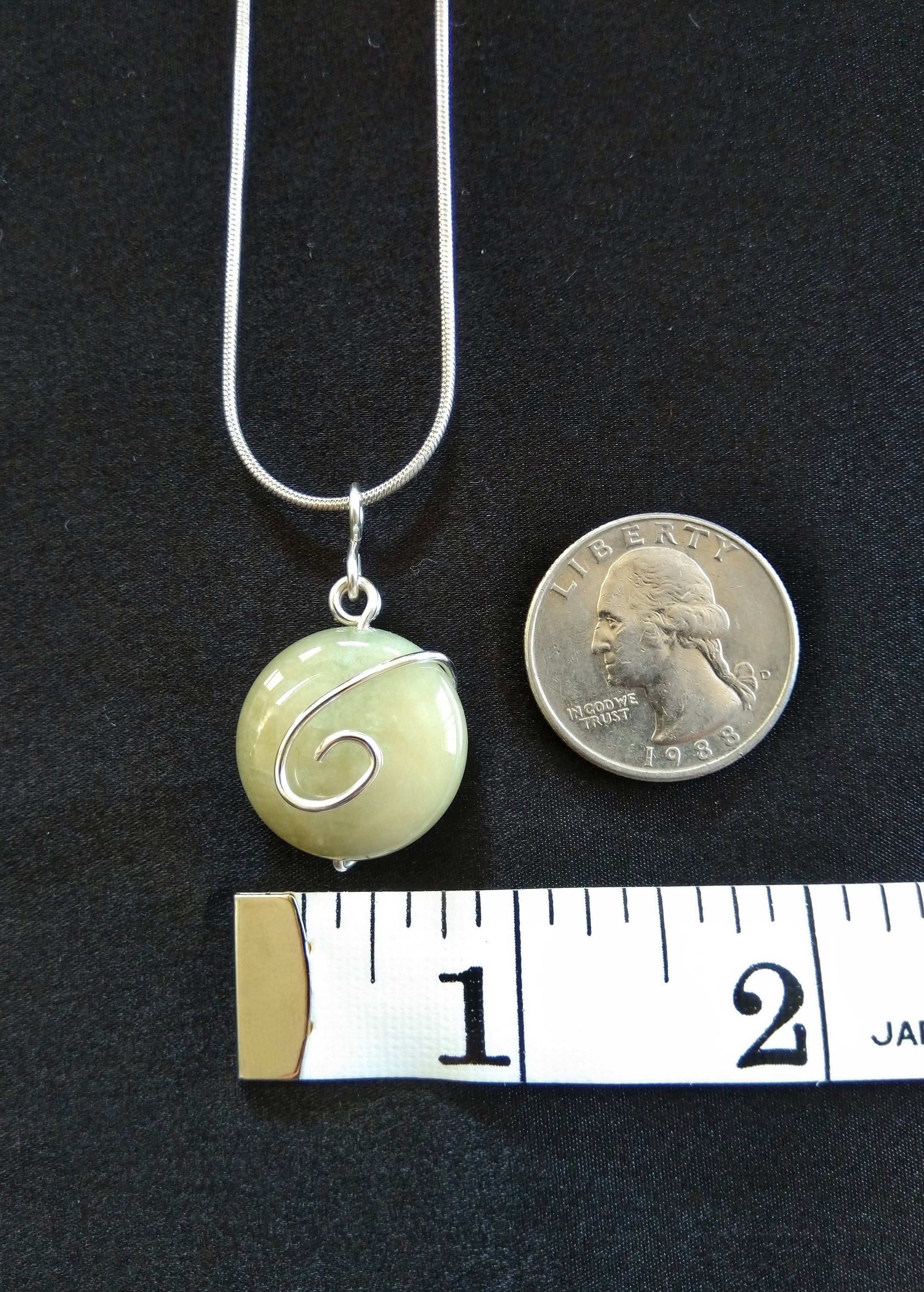 Jade Wire Wrapped Pendant, Choice of Wire - Etsy