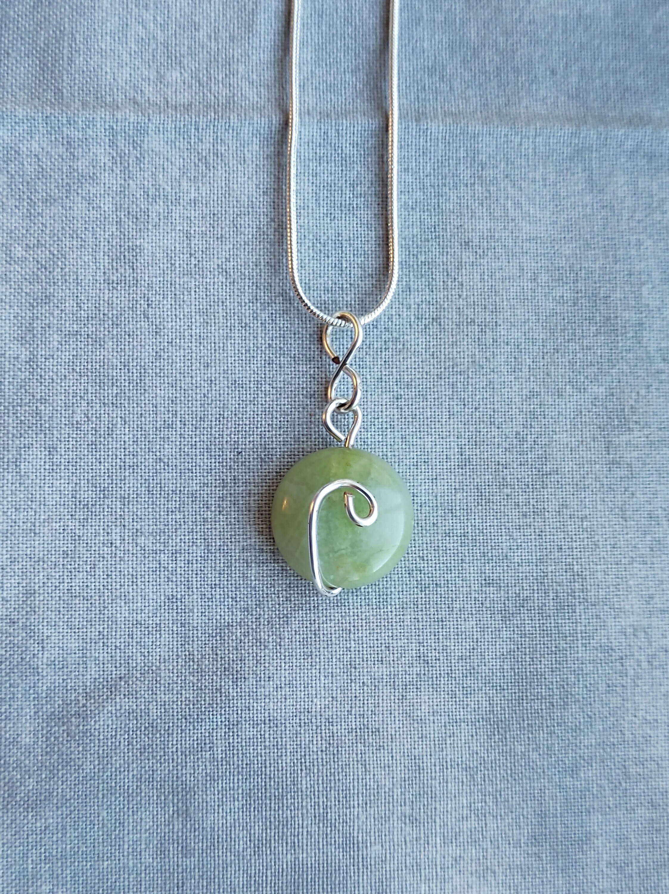 Jade Wire Wrapped Pendant, Choice of Wire - Etsy