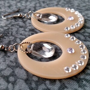 Nude Shade Bedazzled Sparkling Sequins Bling Disc Earrings - Etsy