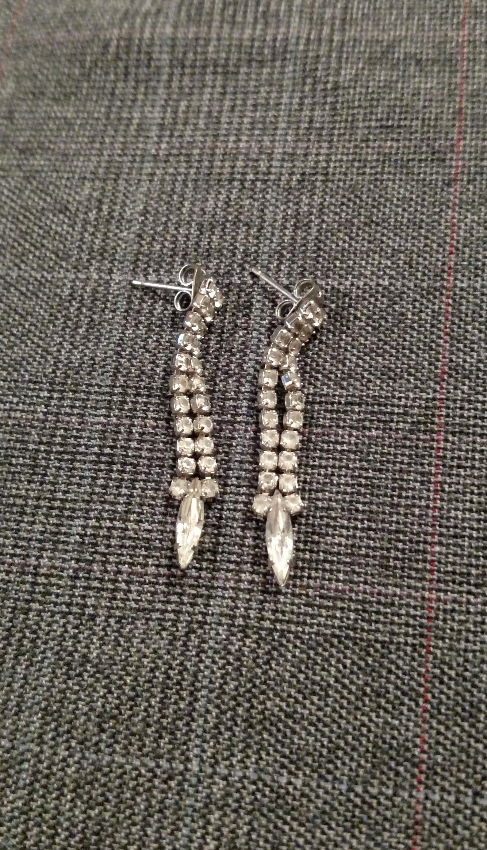 Original Vintage Prom Wedding Formal Earrings With Rainbow Sparkling ...