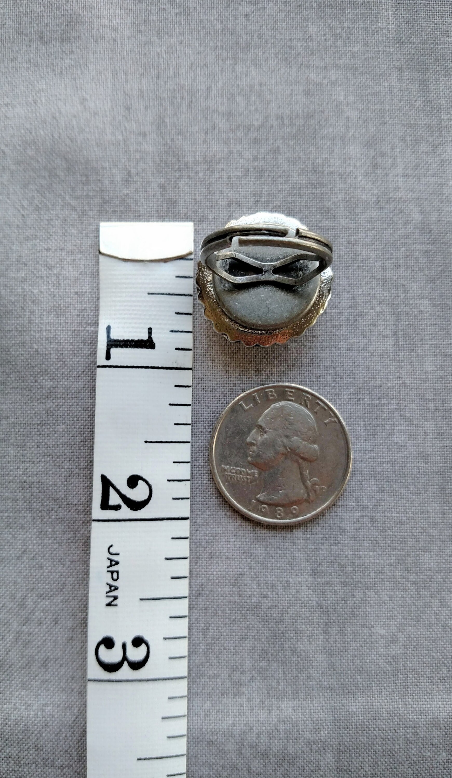 Gorgeous Sparkling Gem Metal Button Ring Adjustable Sizes 6-8 - Etsy