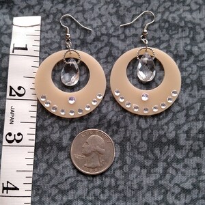 Nude Shade Bedazzled Sparkling Sequins Bling Disc Earrings - Etsy