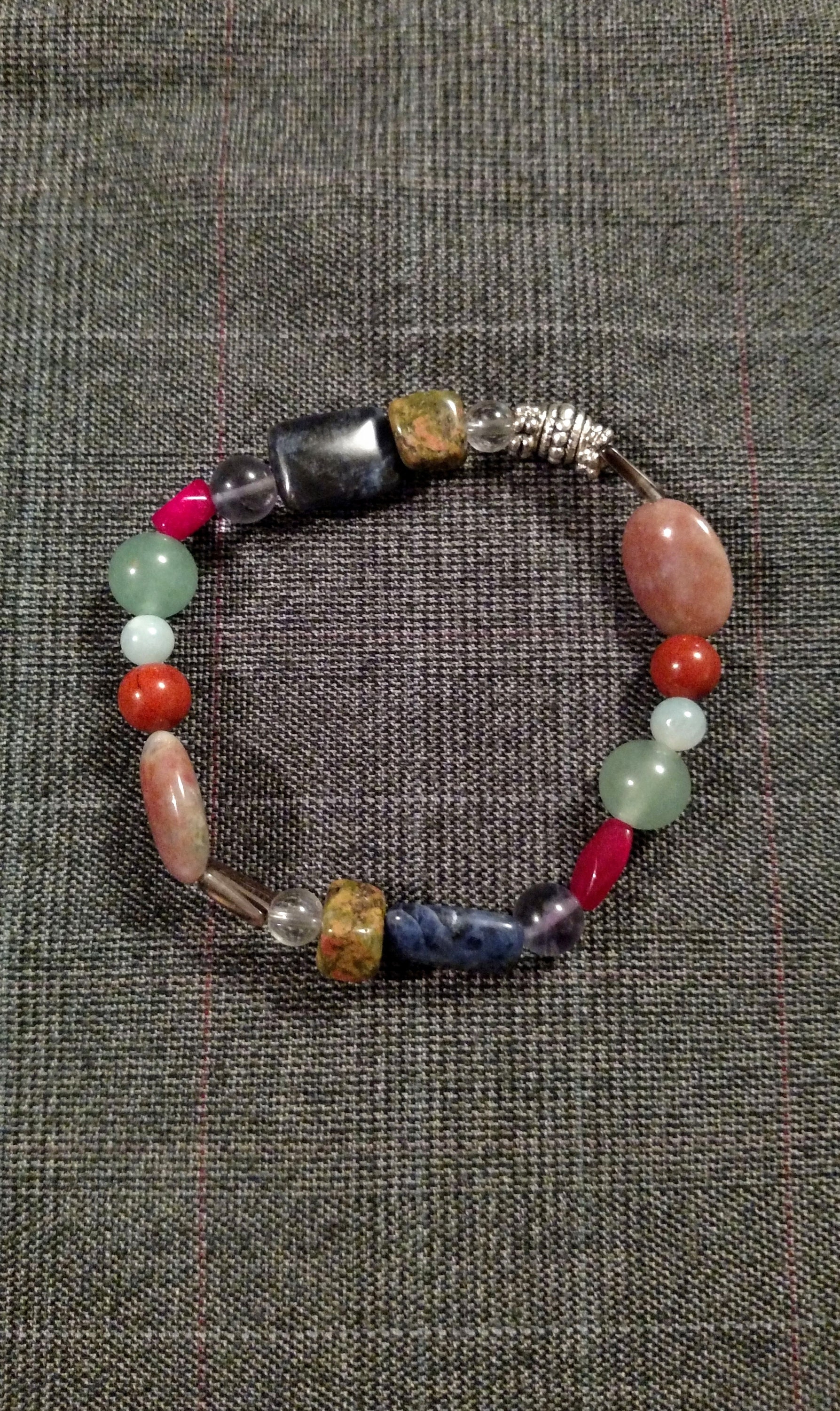 Electromagnetic Pollution Protection Gemstone Beaded Stretch Bracelet ...