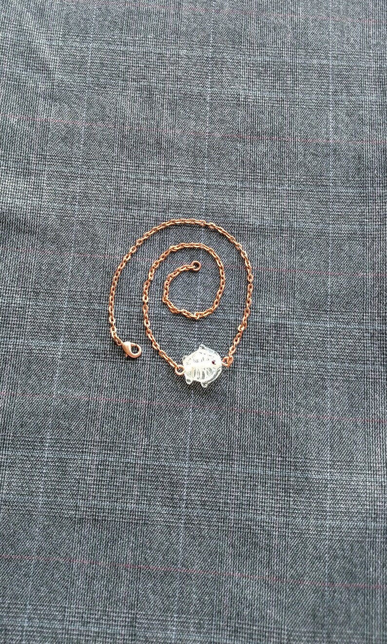 Adorable Small Glass Fish Pendant on Short Chain - Etsy