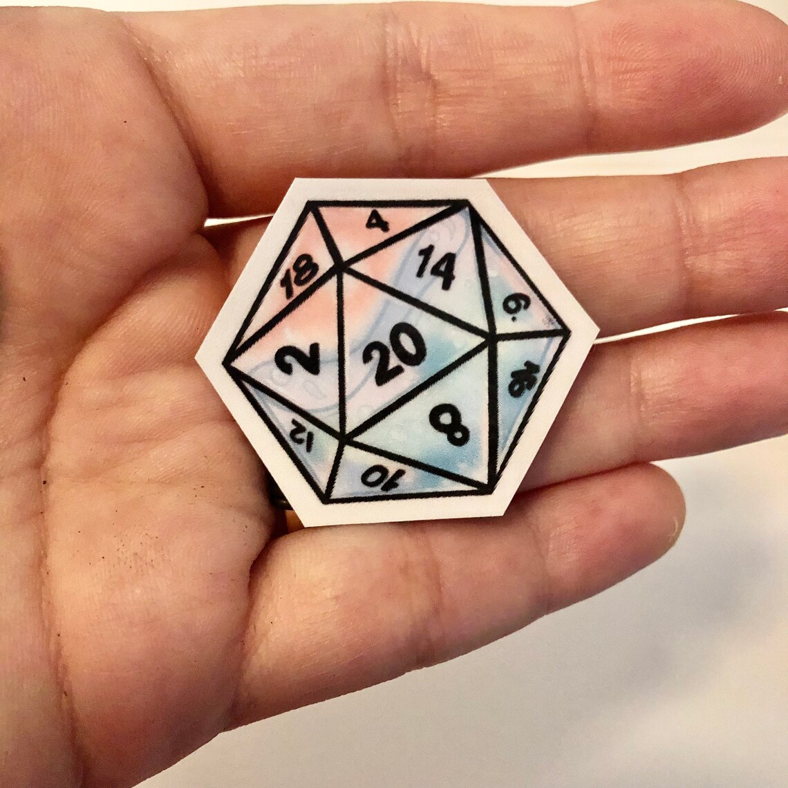 Cute Crit Vinyl D20 Stickers Pink D20 sticker Kawaii Goth | Etsy
