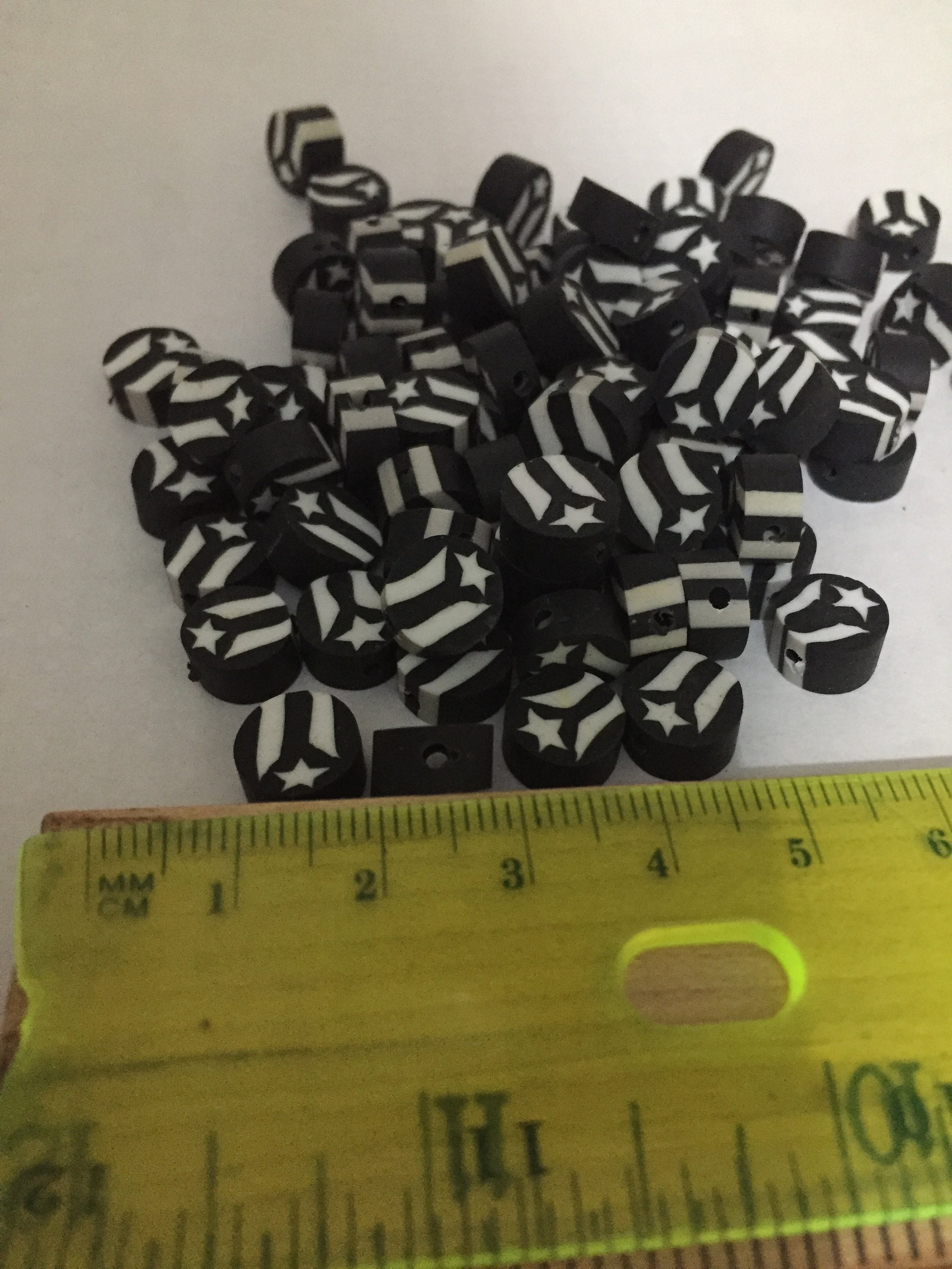 Puerto Rico Black Protest Flag Fimo Clay Bead (9mm) - Etsy