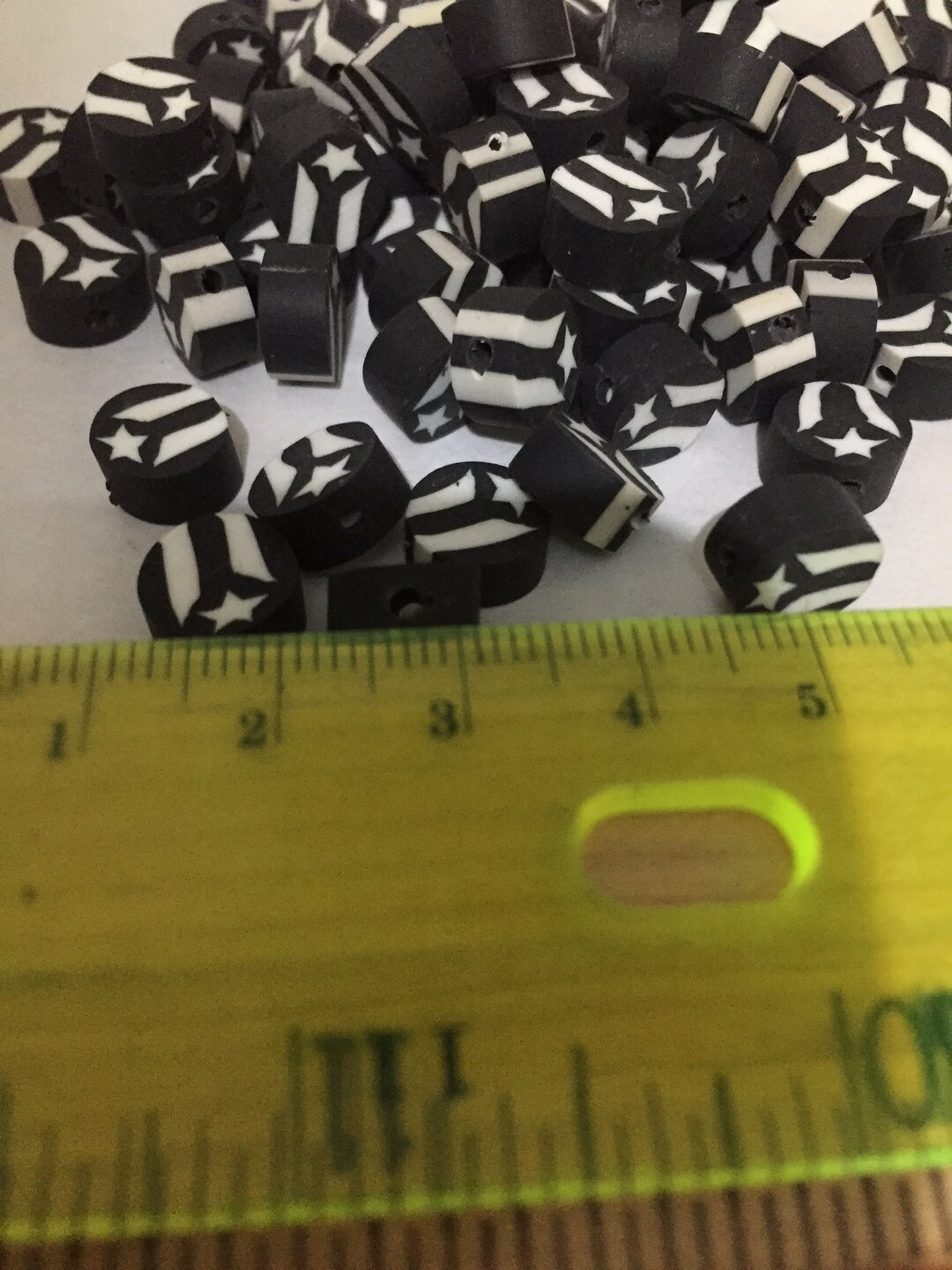 Puerto Rico Black Protest Flag Fimo Clay Bead (9mm) - Etsy
