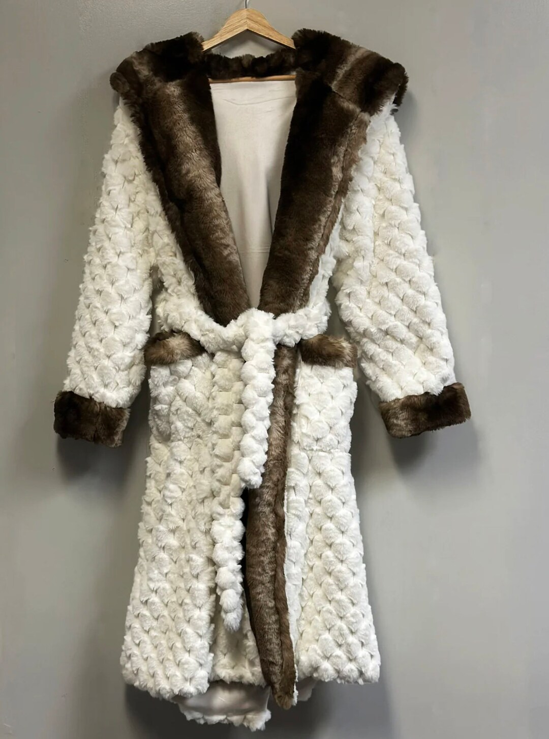 Faux Chinchilla Fur Robe With Hood - Etsy
