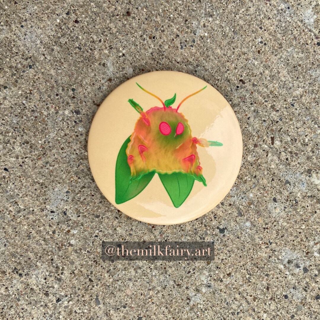Mango Moth Man 2.5 Button - Etsy