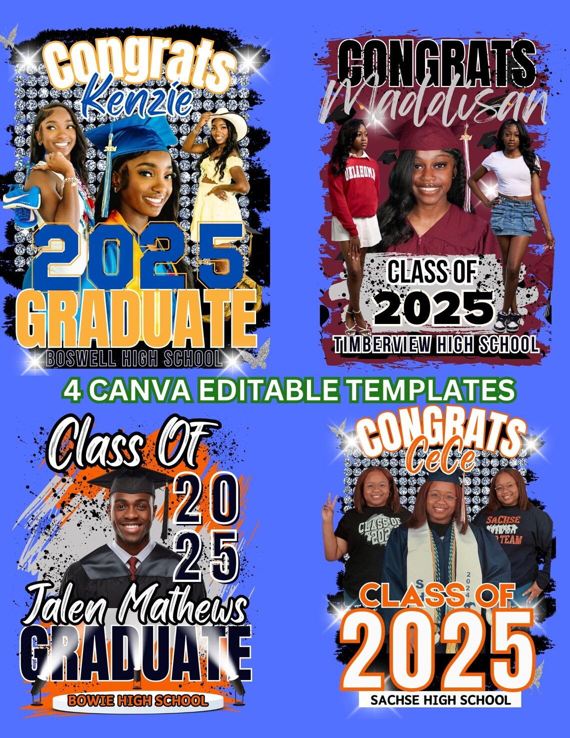 Canva Editable Graduation Template 2025 Graduation PNG, Sublimation ...