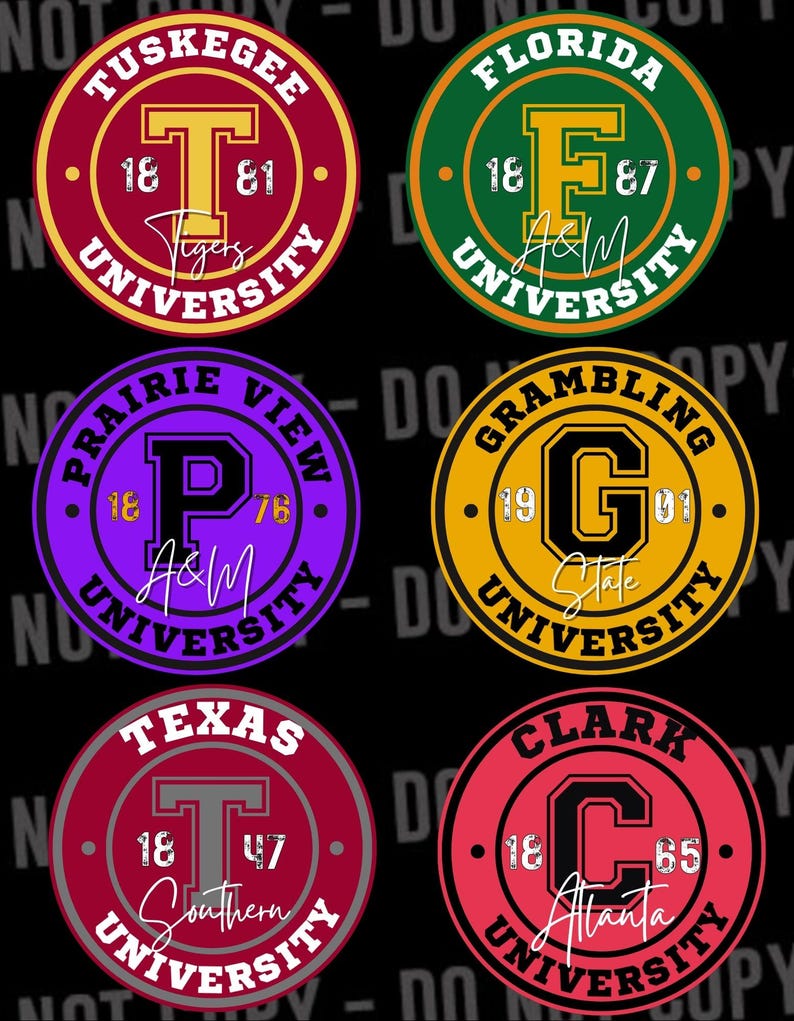 HBCU Universities Png Sublimation Files. - Etsy UK