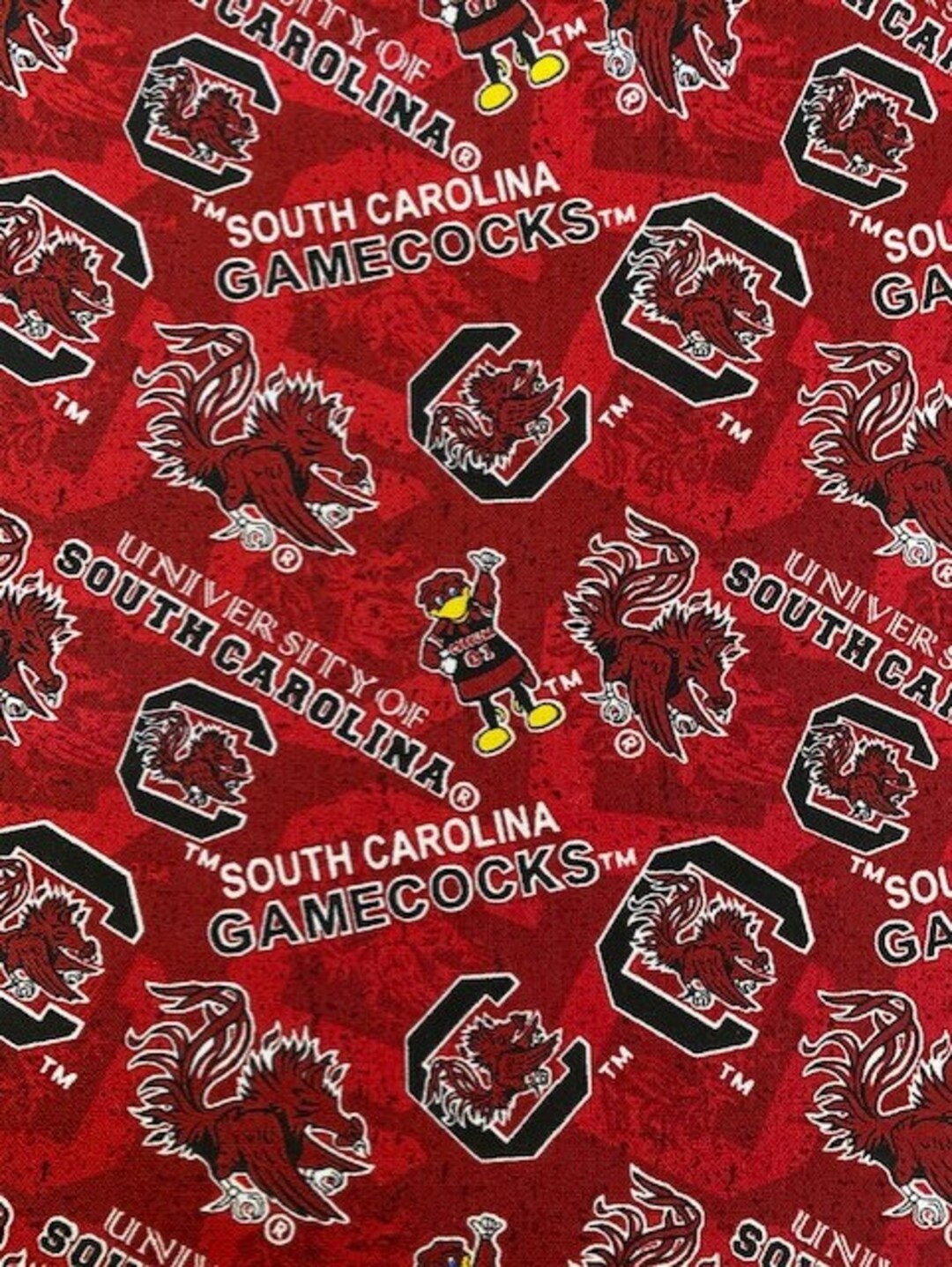 The Fighting Gamecocks University of South Carolina Pleated Facemask - Etsy