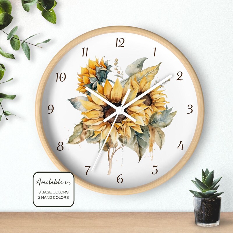 Floral Wall Clock - Etsy